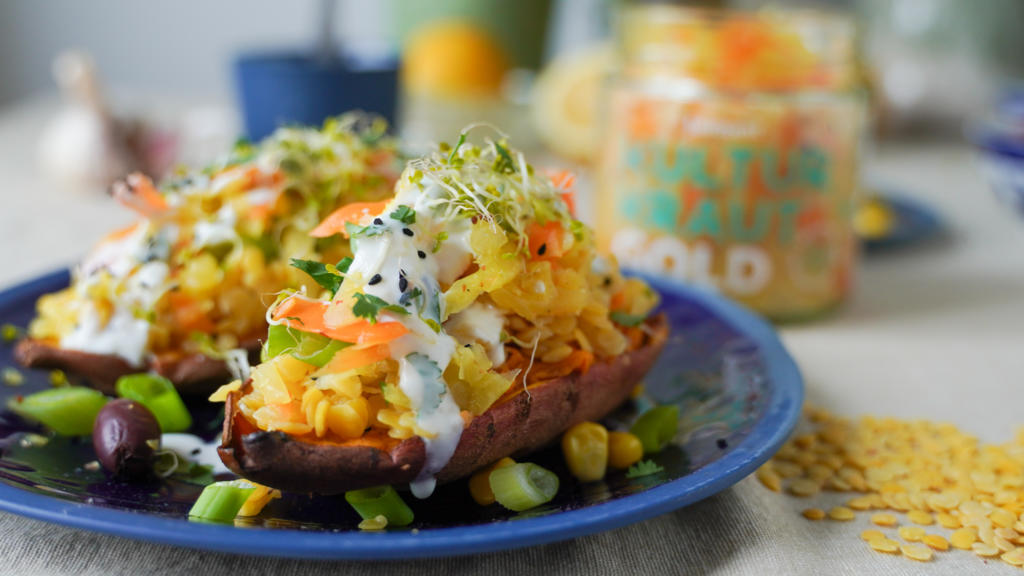 Süßkartoffel-Kumpir mit Kraut | Fairment - Lass Mikroben toben